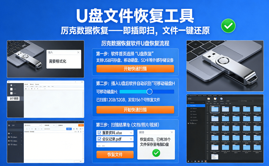U盘文件恢复工具哪个好用？厉克数据恢复，硬盘数据恢复更靠谱 - 厉克官网-厉克云科技-厉克数据恢复-厉克压缩大师 – 厉克文件修复